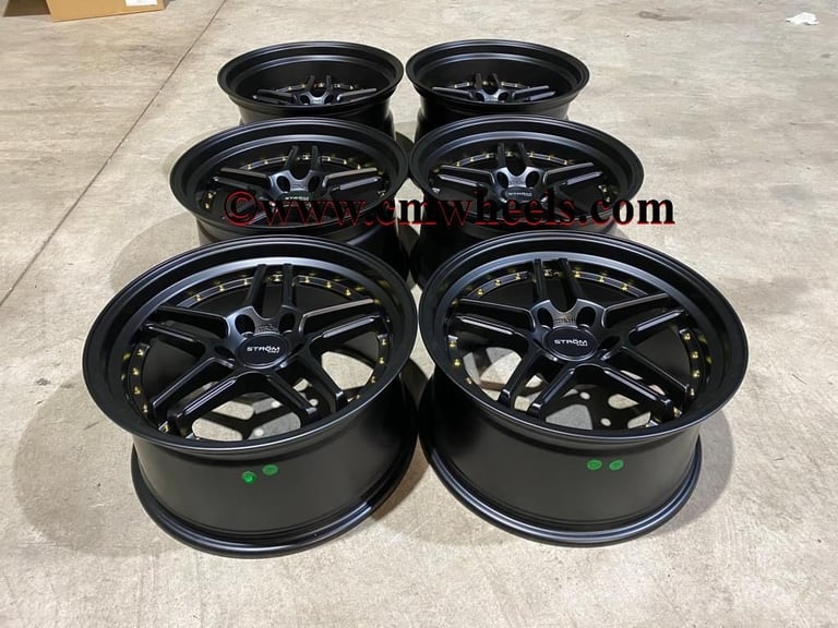 18" Inch Strom DS05 Drift Alloy Wheels 5x114.3 Nissan silvia skyline ...