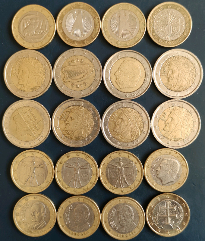 1 and 2 euro coin sets,circulated | in Tilehurst, Berkshire | Gumtree