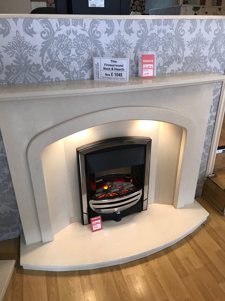 Cast iron silver/black remote electric fire | in Bootle, Merseyside ...