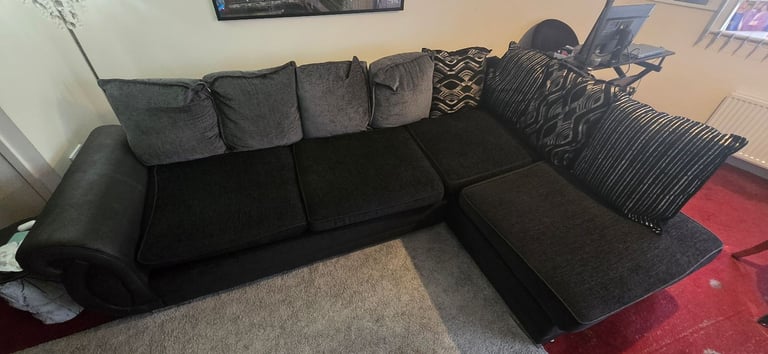 DFS black and grey corner sofa | in London | Gumtree