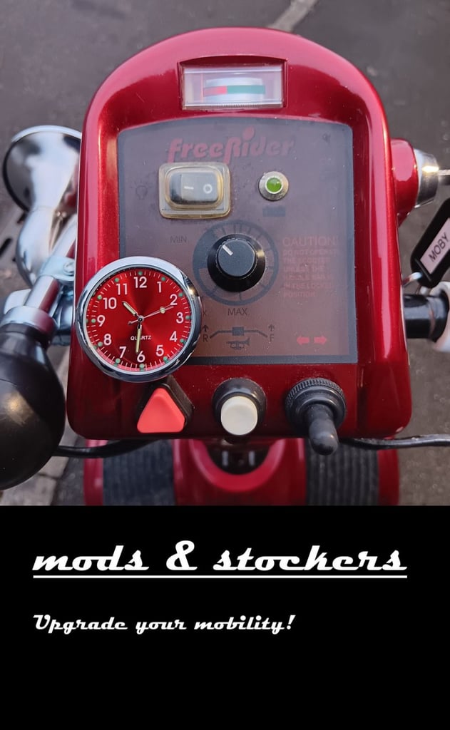 Stick-on clock for all types of mobility scooter - custom accessories ...