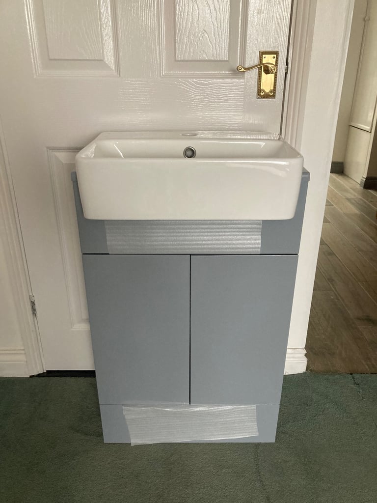 New grey gloss vanity unit with basin/tap & waste | in Stevenage ...