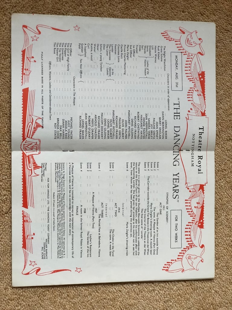 Bundle of 10 Vintage Souvenir Programmes from Theatre Royal Nottingham ...