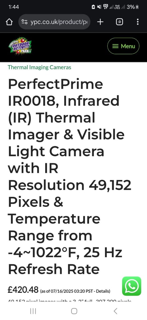 Infra red thermal camera | in Bradford, West Yorkshire | Gumtree
