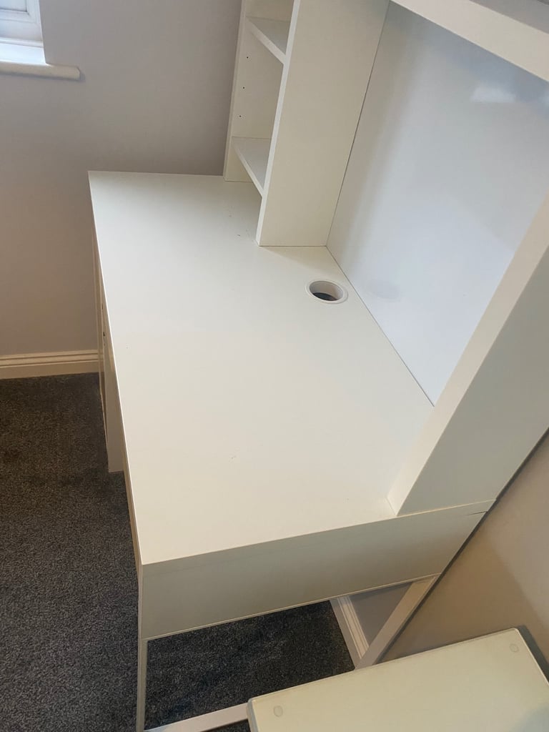 IKEA Micke Desk with Hutch – White/Birch | in Gateshead, Tyne and Wear ...