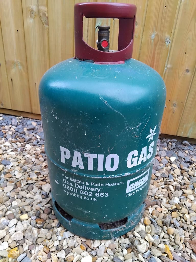 Calor patio gas (Green) propane 13kg bottle with regulator & hose | in ...