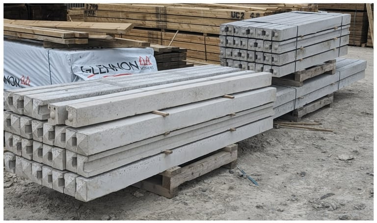 CONCRETE POSTS 5 6 7 8 9 10FT | CONCRETE GRAVEL BOARDS | DELIVERY OR ...