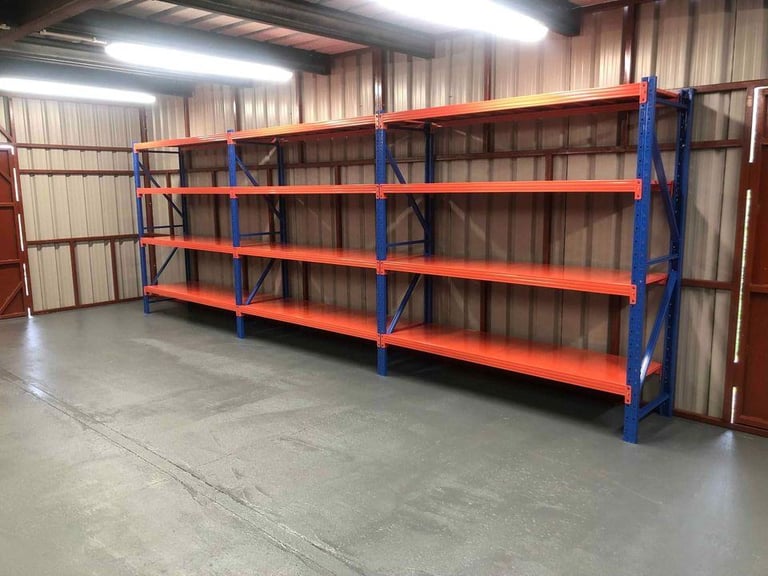 4 Tier Longspan Shelving Bays Heavy Duty Racking For Garages Workshops ...