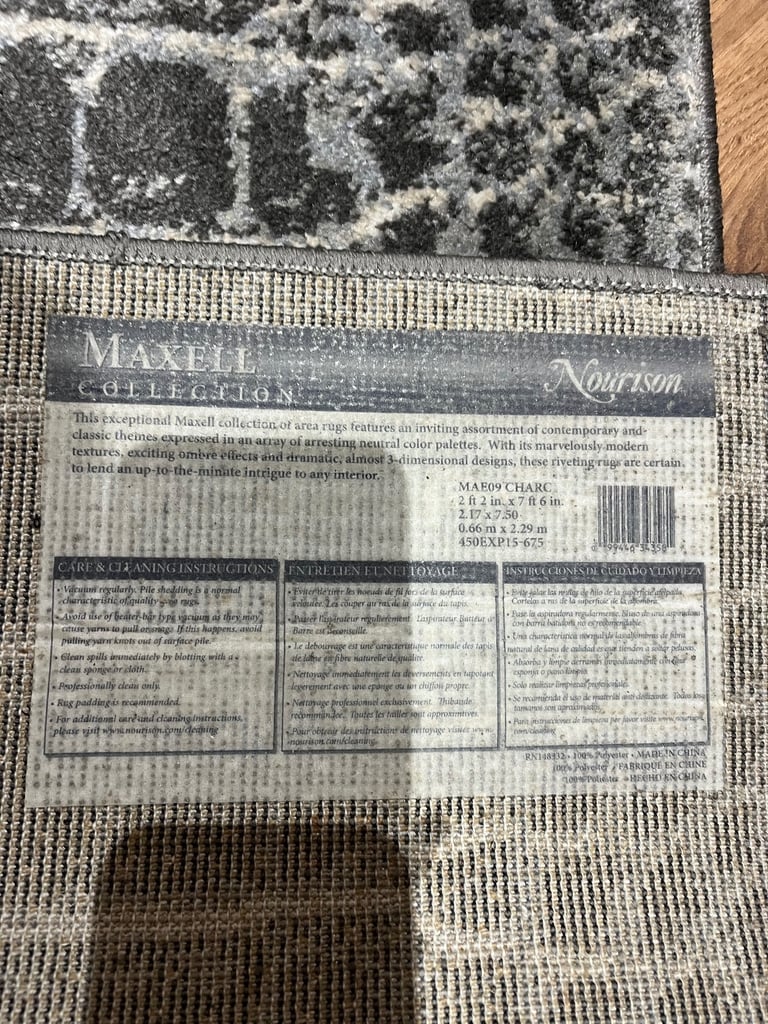 Grey animal print runner rug | in Monifieth, Dundee | Gumtree