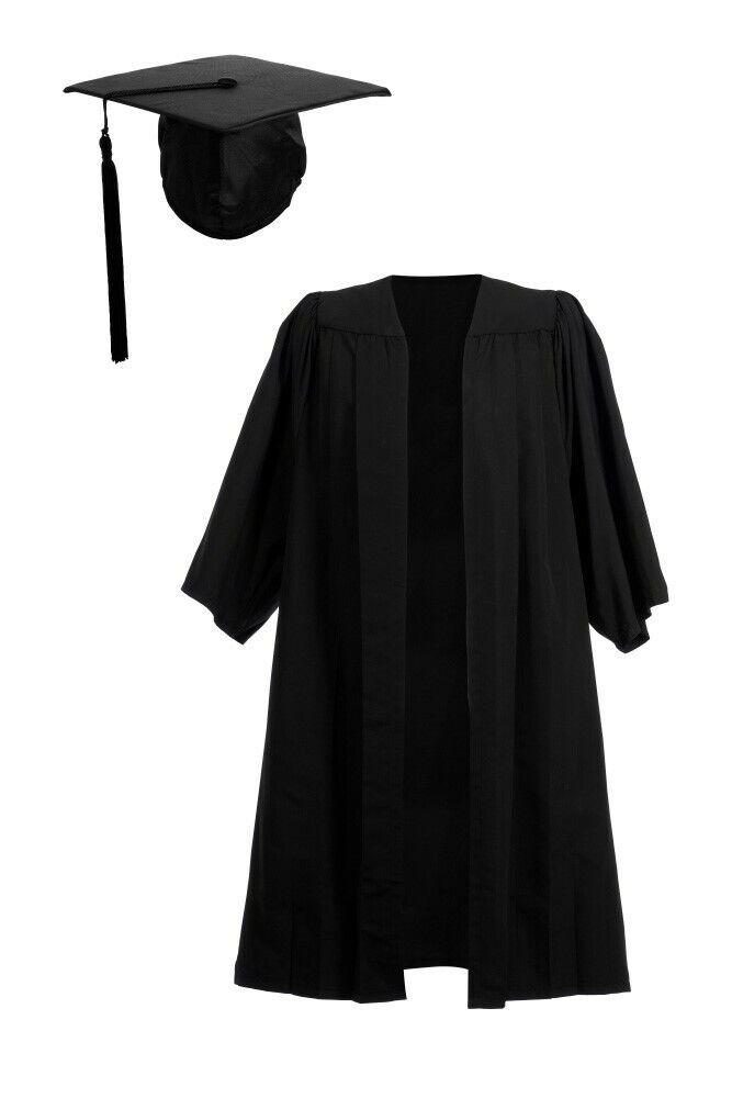 University Graduation Gown And Mortarboard Hat Set 3 Piece Set Men ...