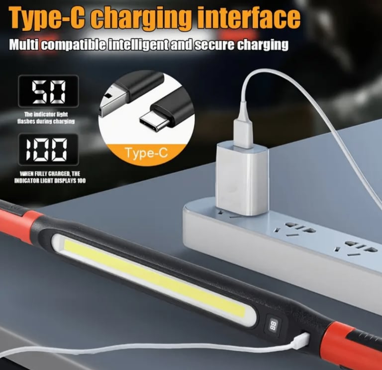 Ultra-Bright LED Magnetic Work Light - 1-Pack, Rechargeable | in ...