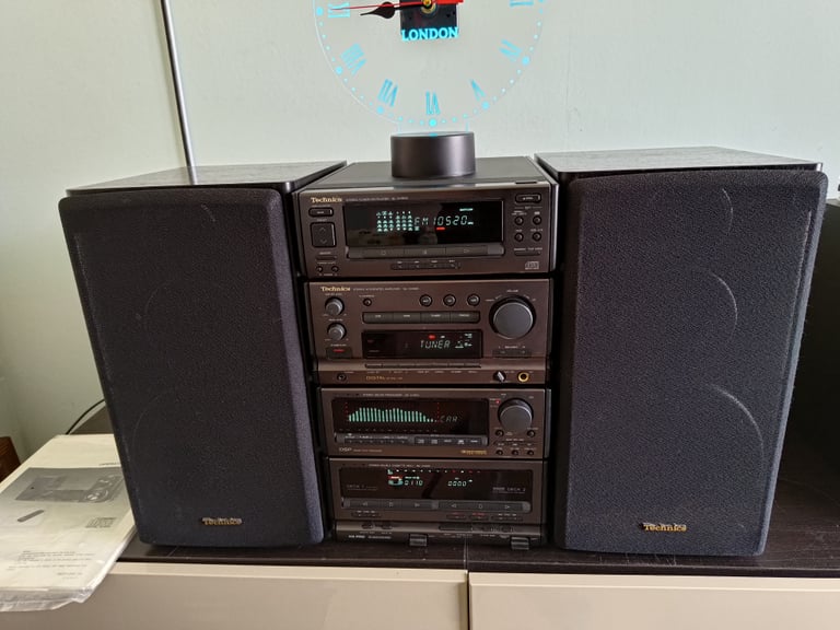 technics sc-ch900 midi hifi system 100w 6ohms tuner tape cd equalizer ...