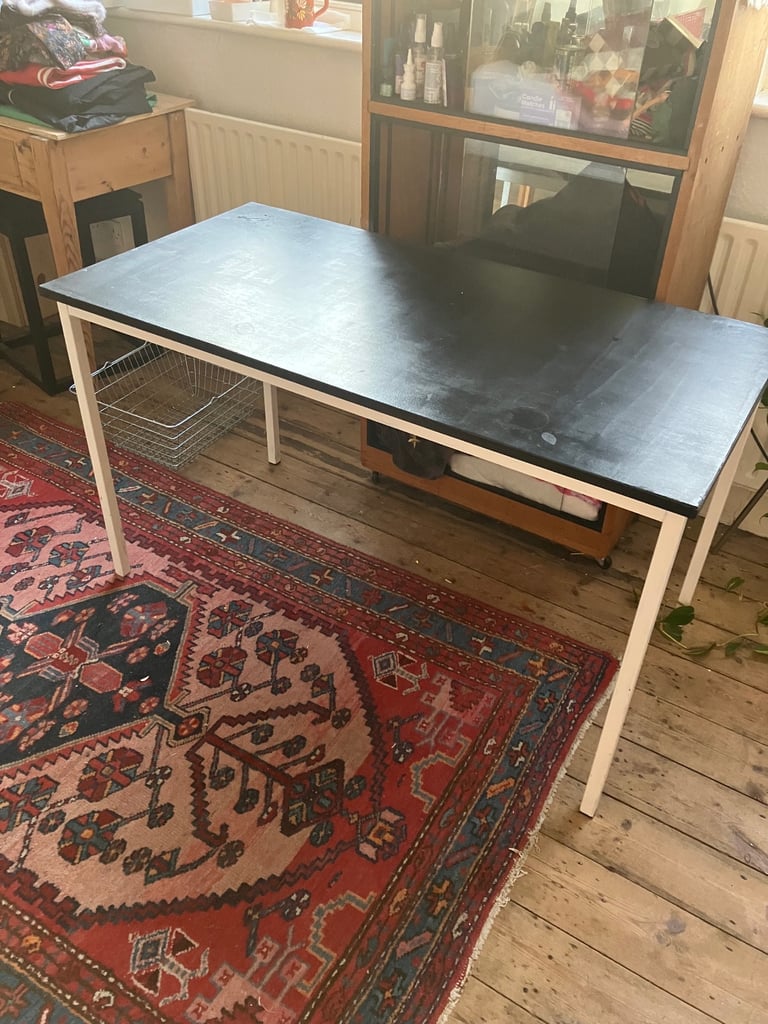 Nice desk black top metal legs 24 x 47 inch | in Whitechapel, London ...