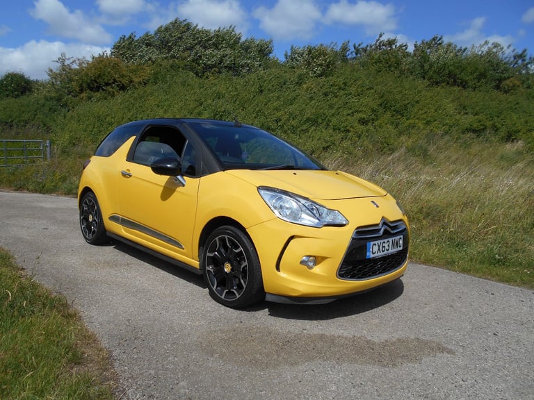 CITROEN DS3 D-STYLE CONVERTIBLE STUNNING YELLOW ONLY 40K MILES BARGAIN ...
