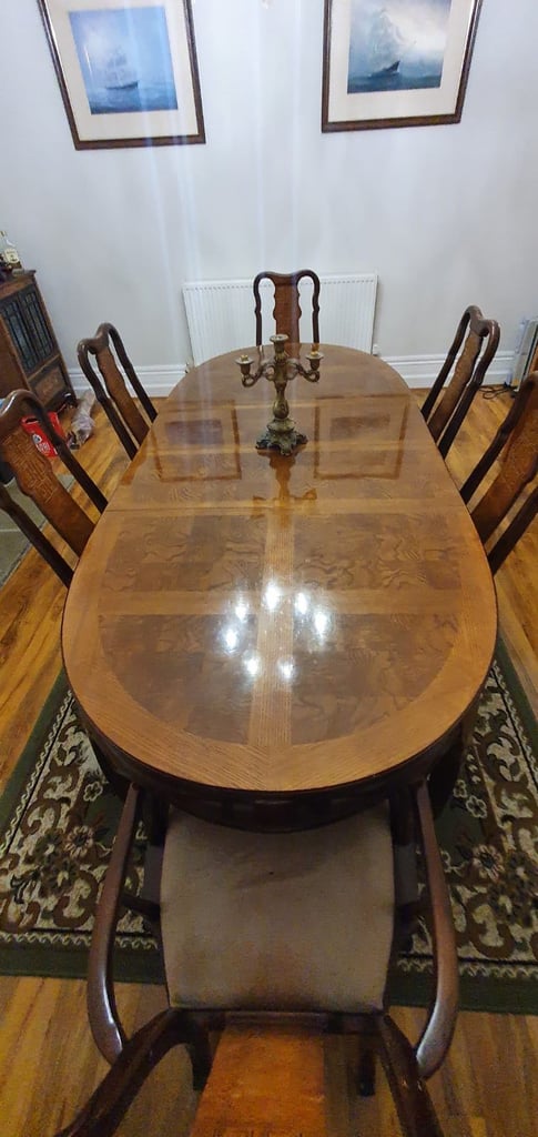 Solid wood extending dining table and 6 chairs | in Barry, Vale of ...