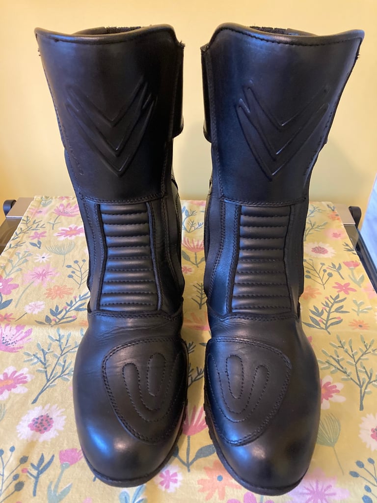 SOLD. Frank Thomas Tempest Ride Motorcycle Boots, Black Leather, Size ...