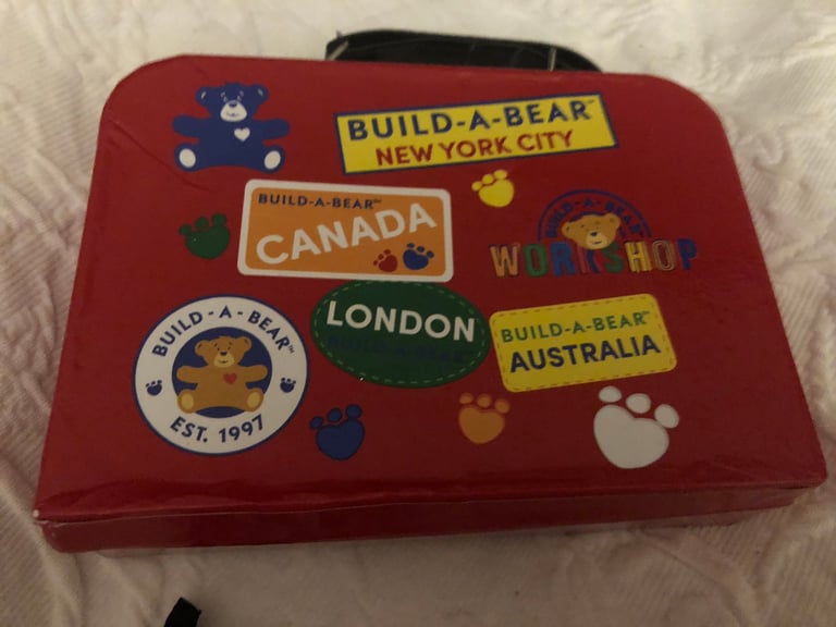 Build a bear clothes 2 x jeans, Ugg style boots,sun glasses suit case ...