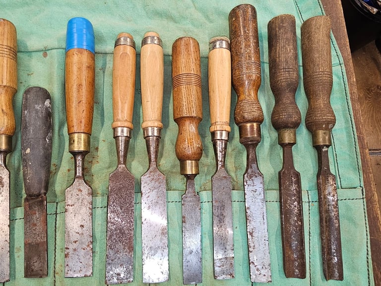 Vintage Carpenters Chisels in Canvas Roll | in Hedge End, Hampshire ...