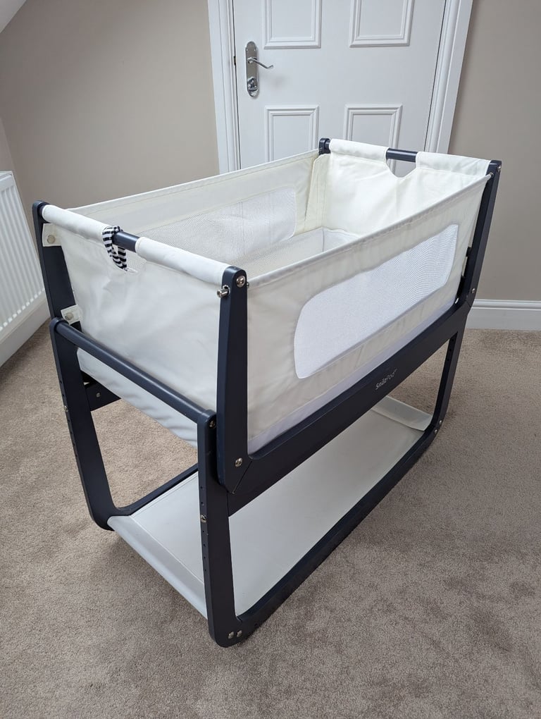 Snuzpod next to me baby cot bed - dark blue with mattress | in Whitley ...