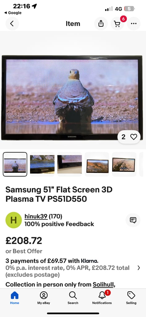 SAMSUNG 51 INCH TV | in Moodiesburn, Glasgow | Gumtree