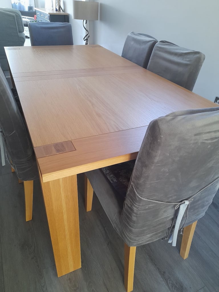 M&S Sonama oak wooden extendi g dining room table & 6chairs | in ...