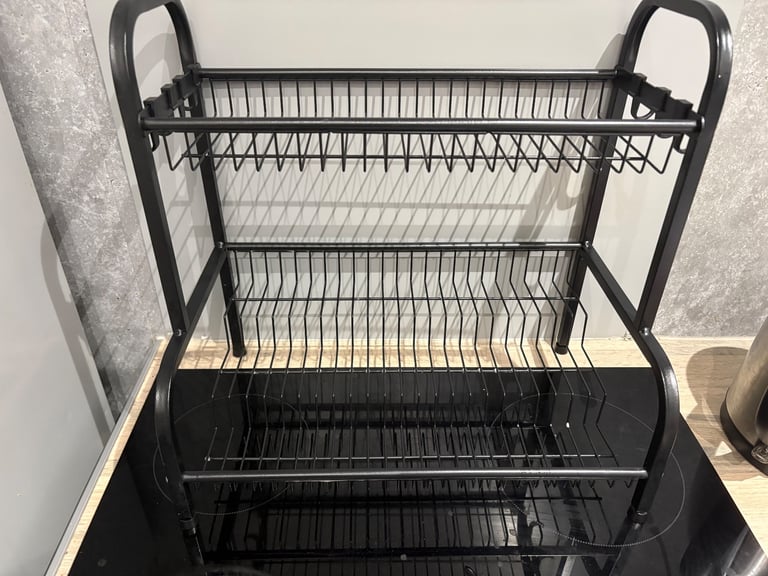 Large multi layered spice rack with adjustable feet and hooks for ...