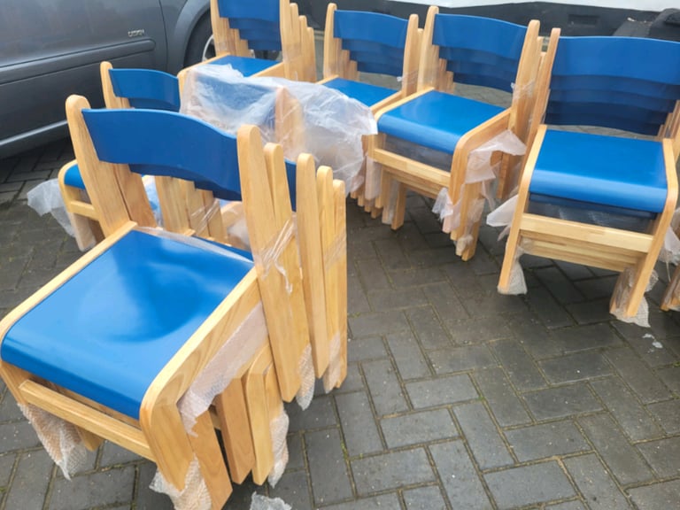 Tuf Class™ Wooden Chair Blue seat/wood frame For Schools | in Basildon ...
