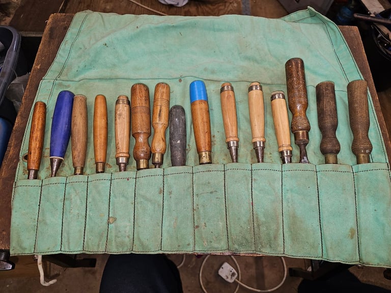 Vintage Carpenters Chisels in Canvas Roll | in Hedge End, Hampshire ...