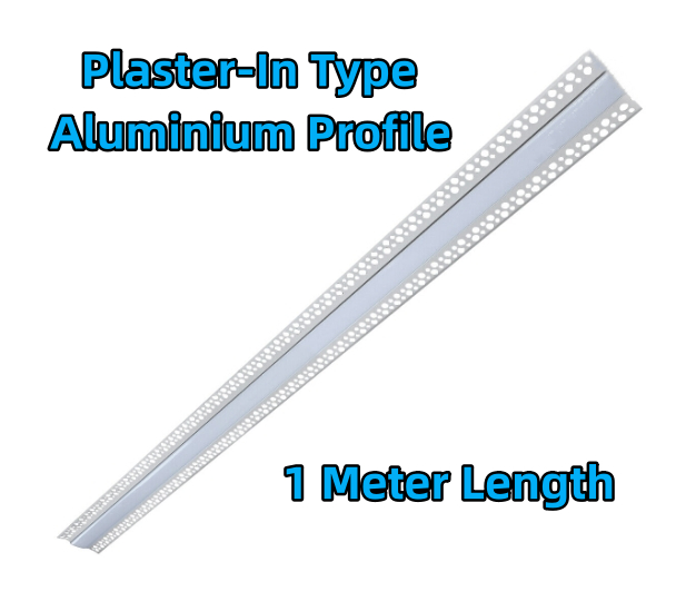 Plaster-In Aluminium Channel Extrusion Profile + Milky White Diffuser ...