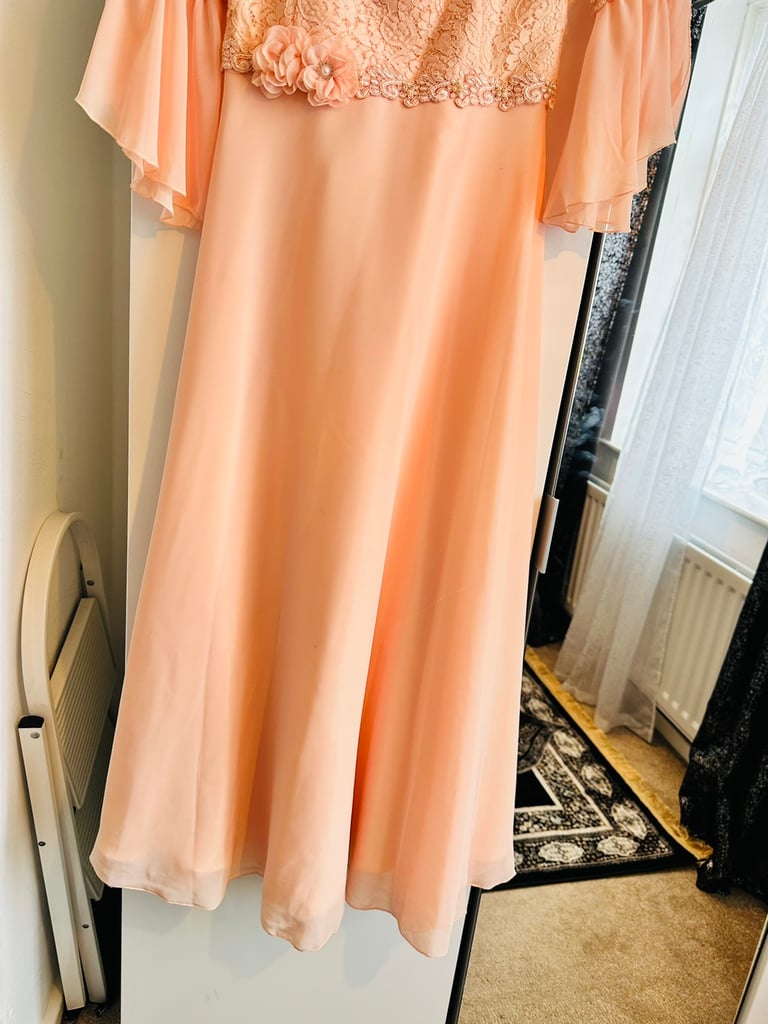 Girls peach dress (14-15) | in Slough, Berkshire | Gumtree