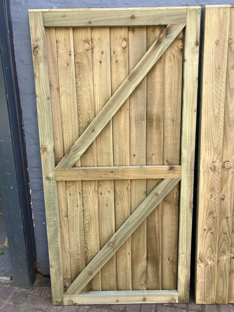 SUPER HEAVY DUTY VERTICAL BOARD GARDEN GATE 6FT TALL X 3FT WIDE TREATED ...