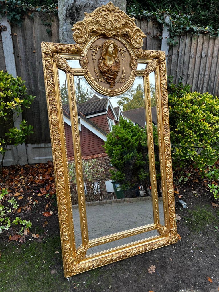 Large gold antique style Ornate french mirror | in Romford, London ... Large gold antique style Ornate french mirror | in Romford, London ...