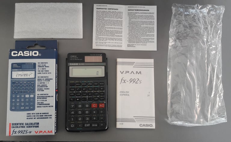 Calculator Casio fx-992s-w V.P.A.M scientific and hard case Vintage ...
