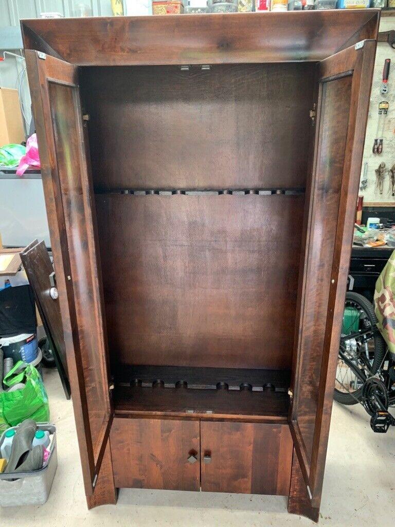 200 year old antique gun cabinet, with slots lots for 6 antique ...