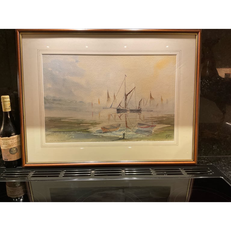 Richard J Cox Large Impressive Original Watercolour - Mist on the ...
