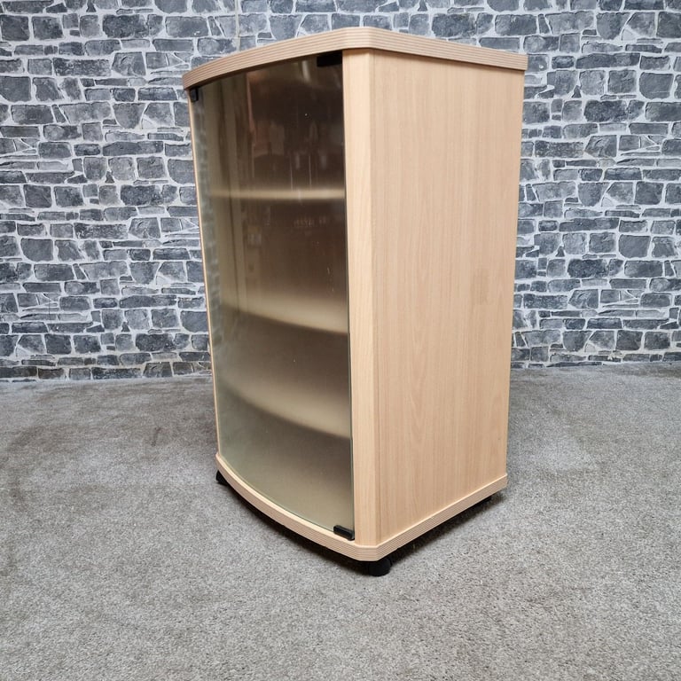 Beech TV or Hi-Fi Unit with Frosted Glass Door | in Bearsden, Glasgow | Gumtree