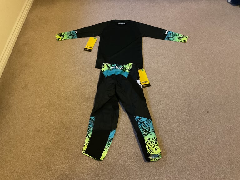 New Thor Youth Motocross Kit 26” Pants & Large Jersey Mx Kids Gear KTM ...