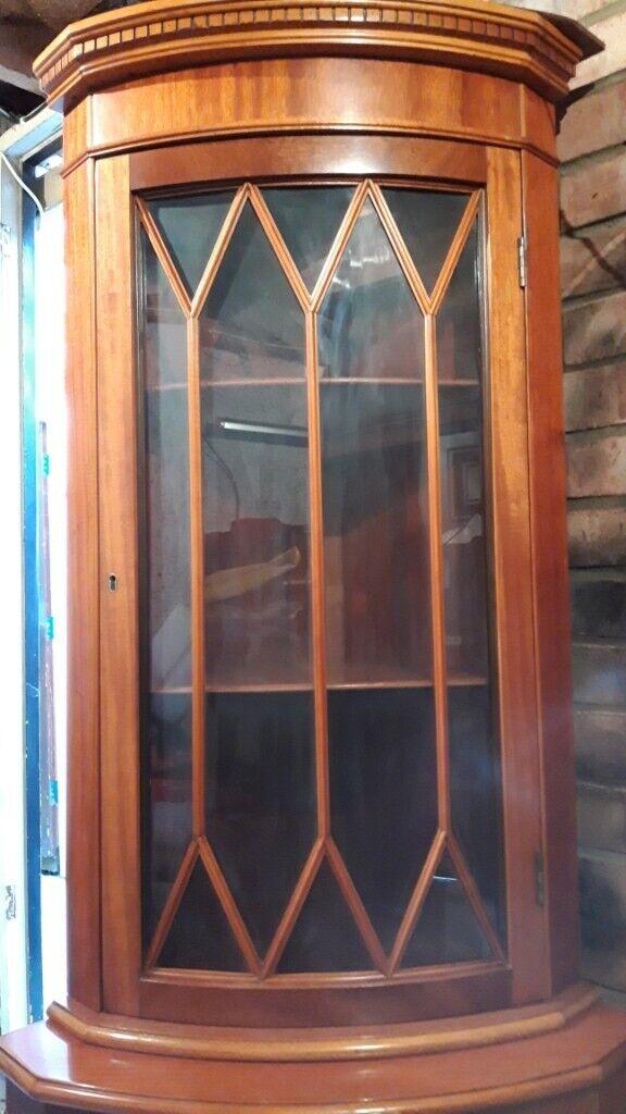 Beautiful Reproduction Walnut corner display cabinet | in Chelmsford ...