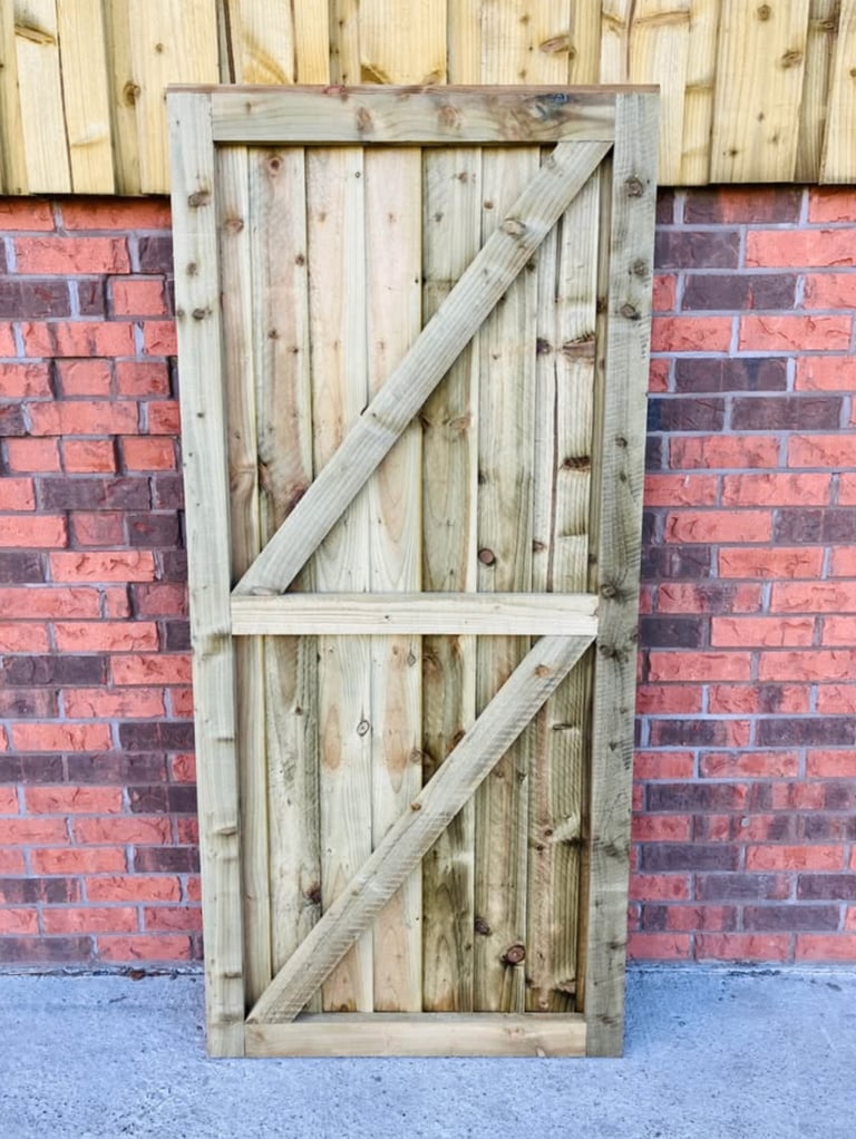 SUPER HEAVY DUTY VERTICAL BOARD GARDEN GATE 6FT TALL X 3FT WIDE TREATED ...