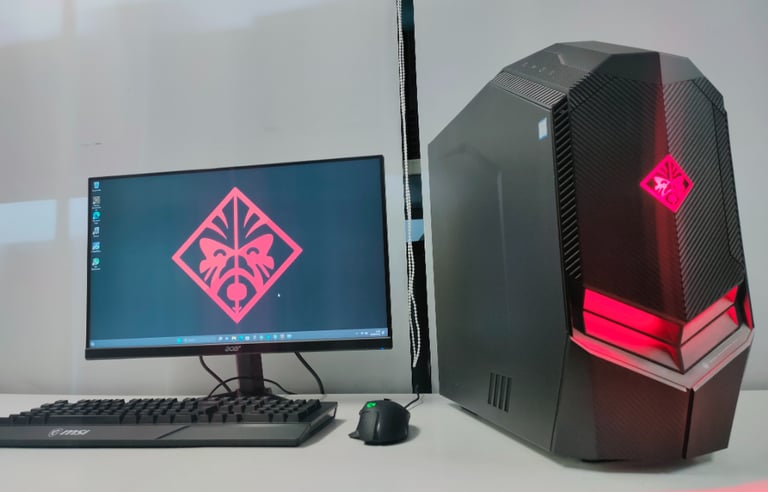 HP Omen Red Gaming Computer PC Setup Bundle | Intel i5 7th Gen, 8GB RAM ...