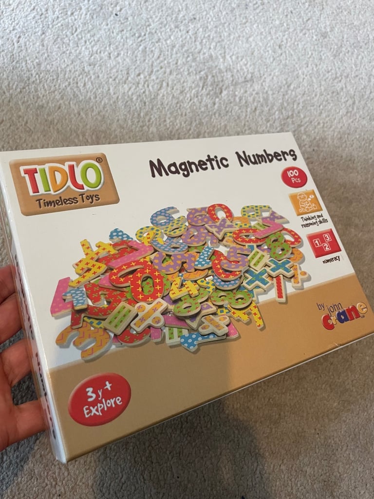 Brand New Tidlo Wooden Magnetic Numbers and Symbols (100 Pieces),Multi ...