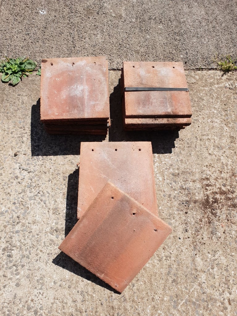 27 Redland wide red concrete broseley roof tiles free to collector ...