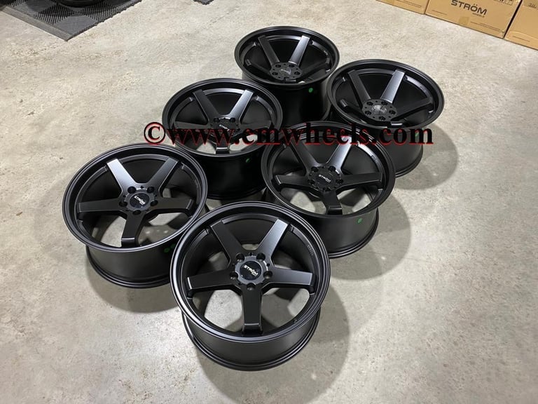 18" Inch Strom DS35 Drift Alloy Wheels 5x114.3 Nissan silvia skyline ...