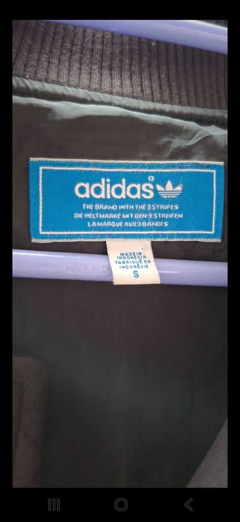 adidas S Quilted Jacket Black Varsity Style Patches A Patch | in ...