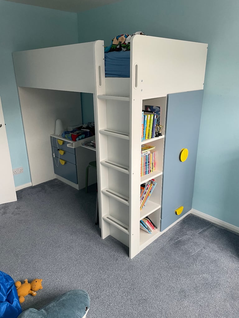 USED IKEA kid's / child loft bed with mattress - £100 | in Harpenden ...