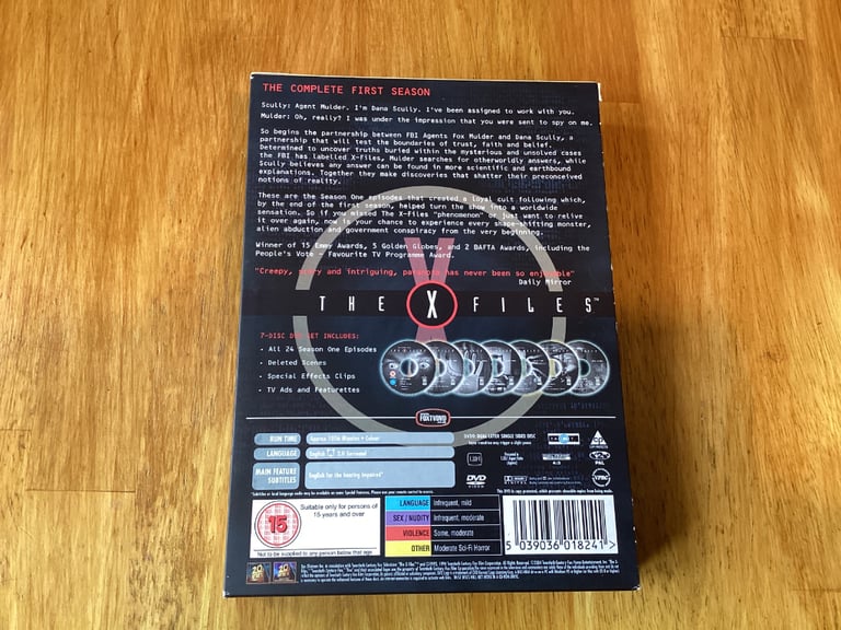 The X Files First Season Boxed Set DVDs TV Sci-fi Series 1 FBI Agents ...