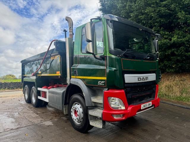 2015 65 DAF CF 370 Euro 6 6x4 Wilcox alloy tipper sheet weigher air con ...