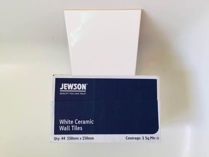 NEW White ceramic wall bathroom kitchen back splash sink toilet tiles x ...