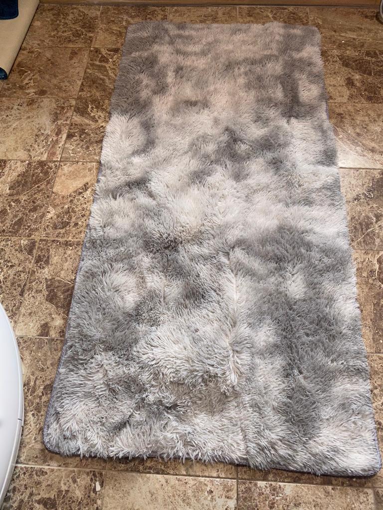 new light grey fluffy soft runner children room size 150x80cm £15 | in ...