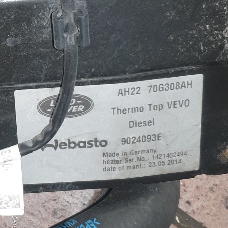 Land Rover Discovery 3.0 Webasto Pre Heater AH22 70G308AH 2014 | in ...